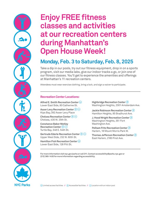 Thomas Jefferson Recreation Center Open House Week